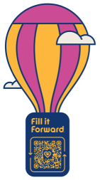 Fill it Forward Hot Air Balloon Sticker